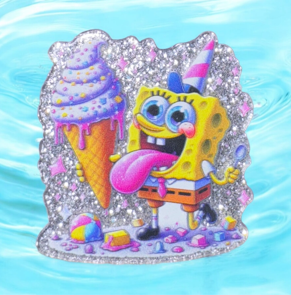 Yellow Sponge Acrylic Flatback – Boujee Chic Boutique